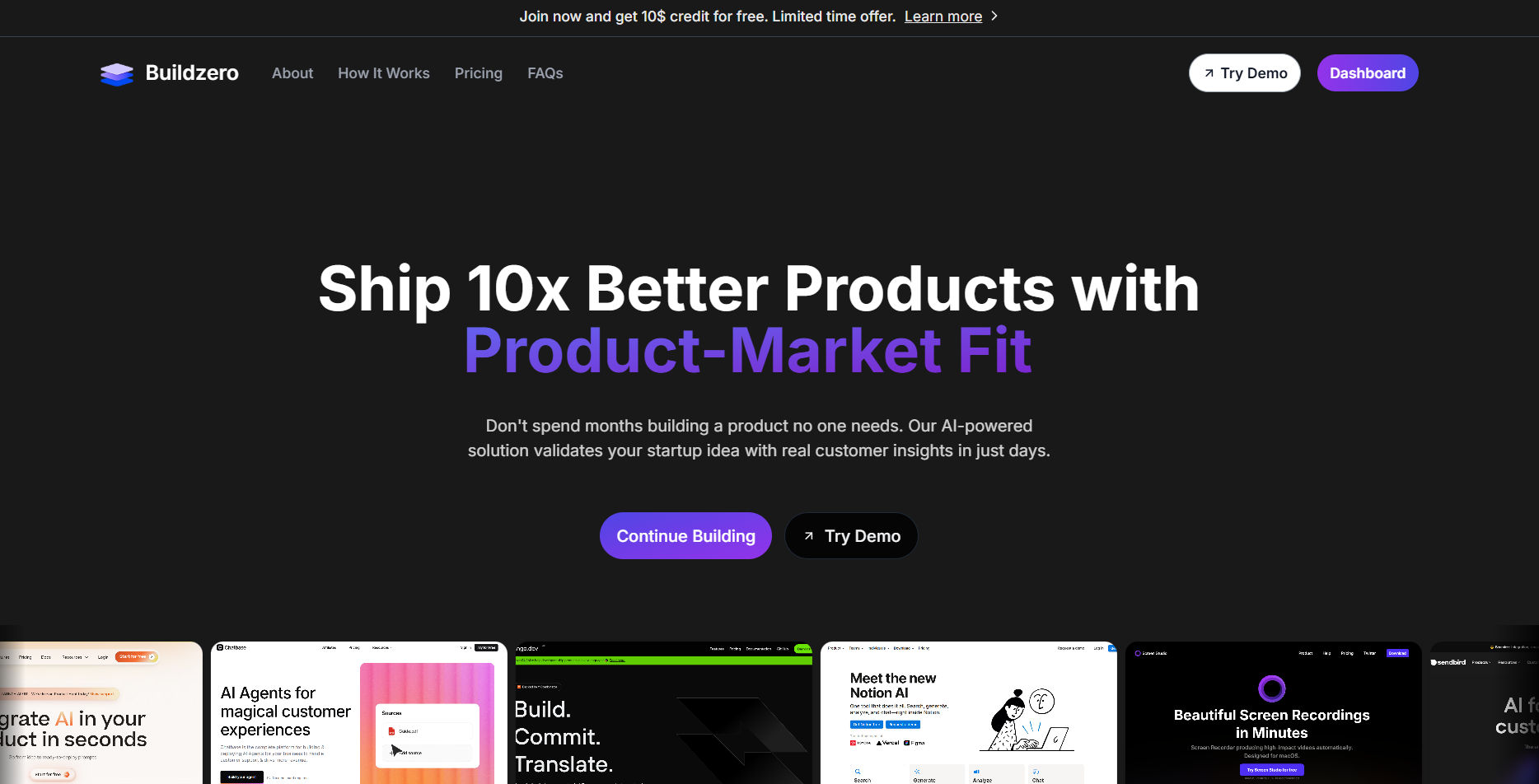Buildzero | Early stage validation for startups